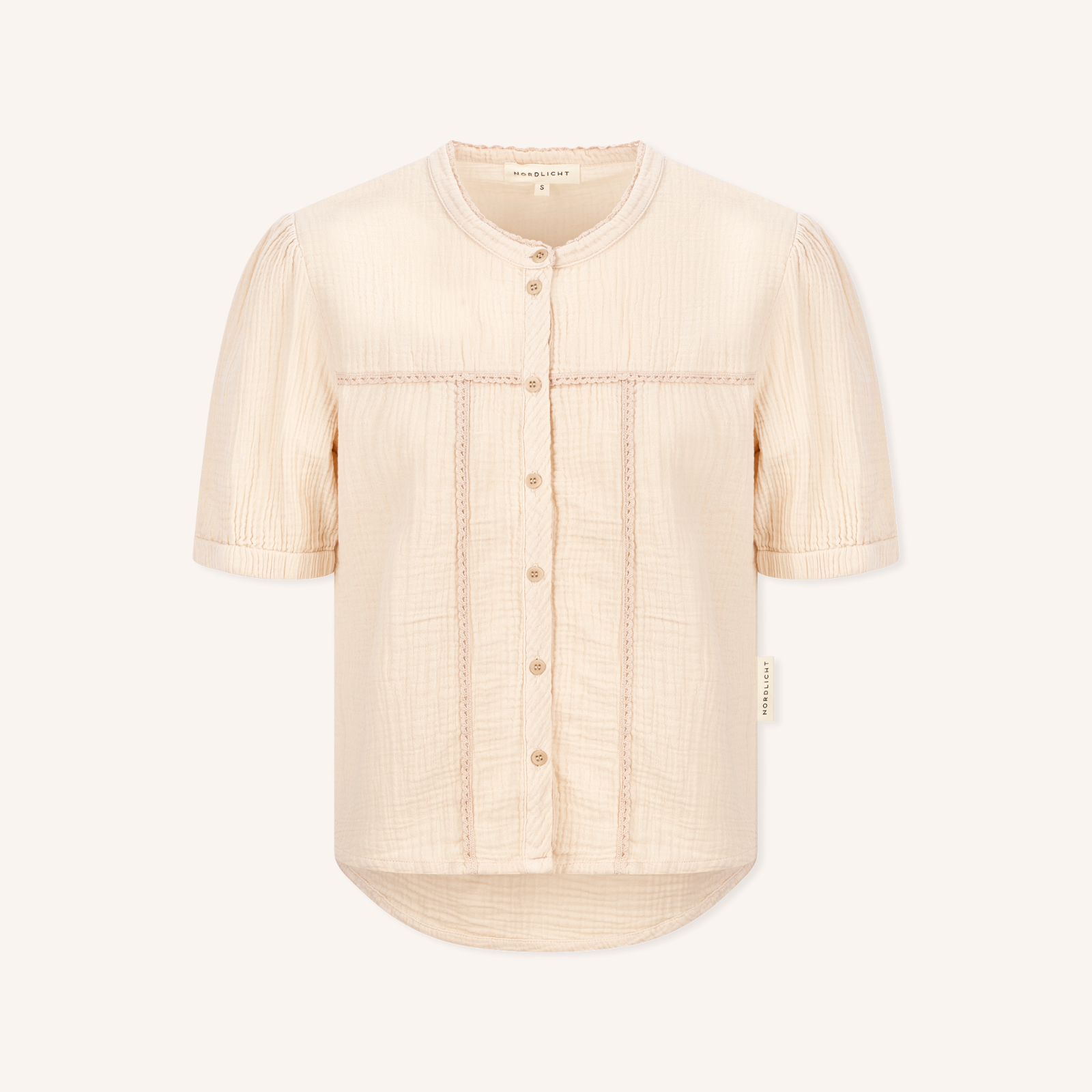 Musselin Bluse Selma Creme mit Punkten aus Bio-Baumwolle